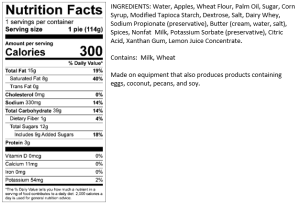 4″ Table Talk Snack Size Apple Pie - Table Talk Pies