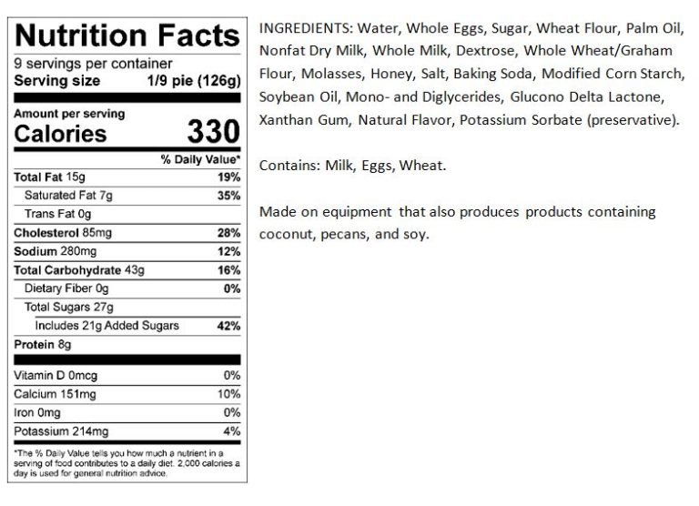 10-inch Egg Custard Dessert Pie - Table Talk Pies